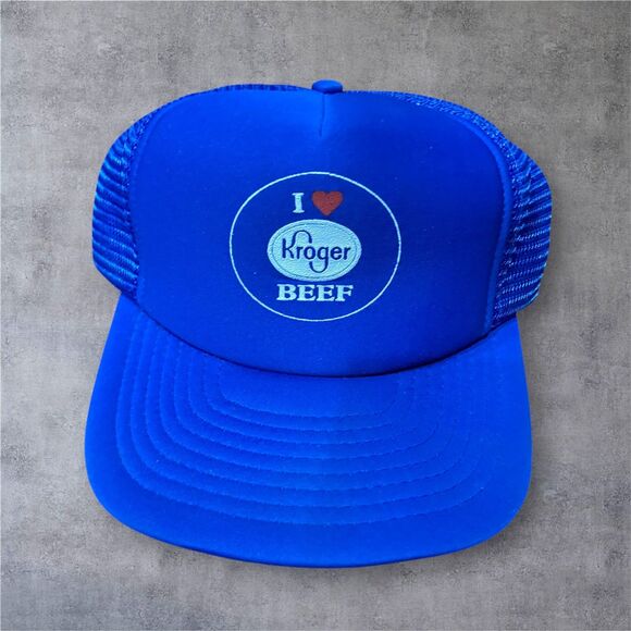 Kroger | Accessories | Speedway Vintage 7s 80s Kroger Beef Royal Blue ...